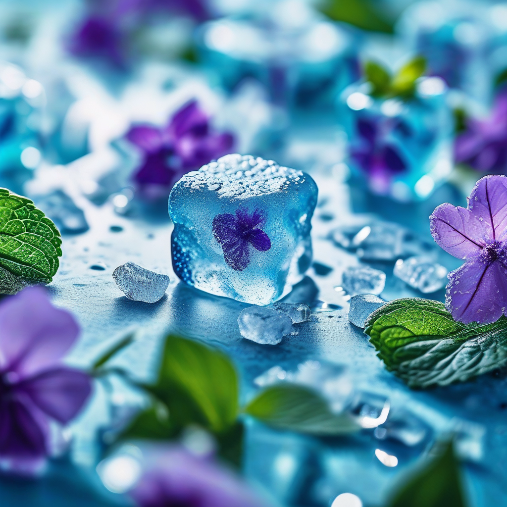 Design Easy AI繪圖生成器 -High-angle shooting, blue desk, light blue and ...